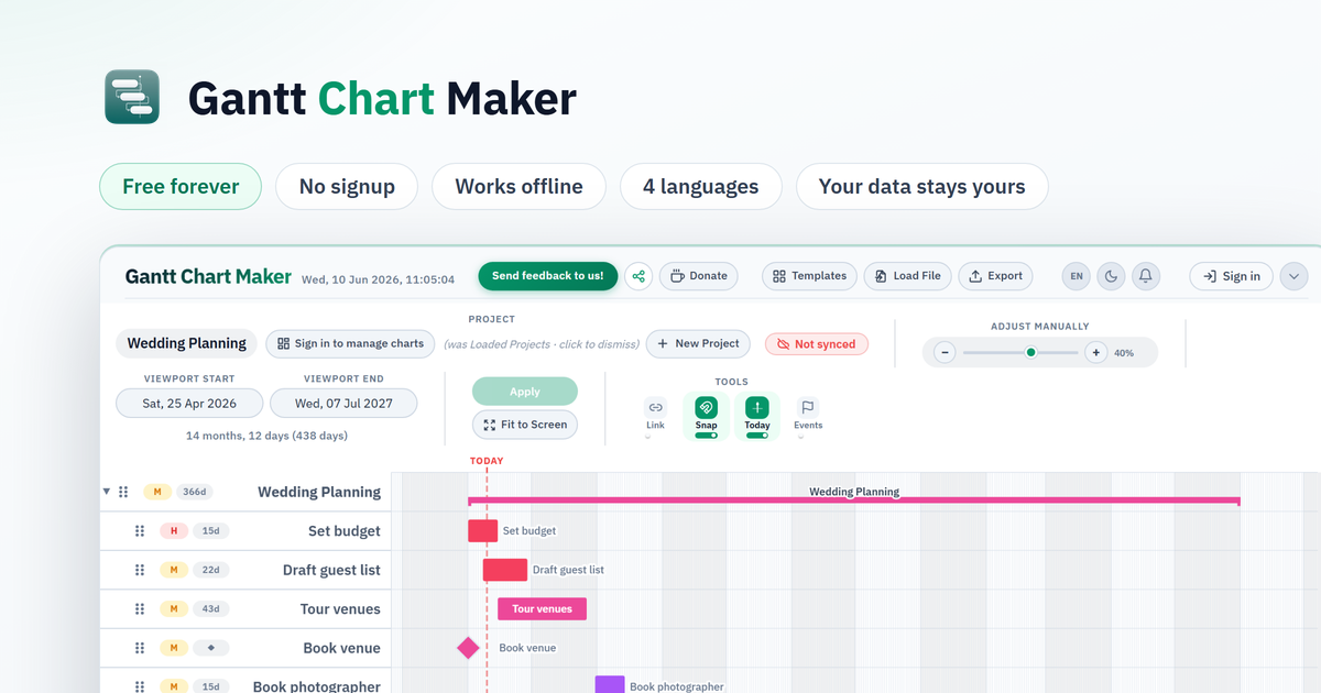 Marathon Training Gantt Chart Template — Free Gantt Chart Maker